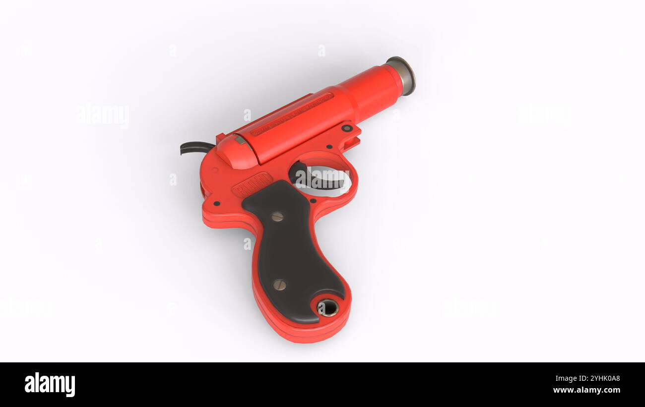 Signal flare gun isolated Cut Out Stock Images & Pictures - Alamy