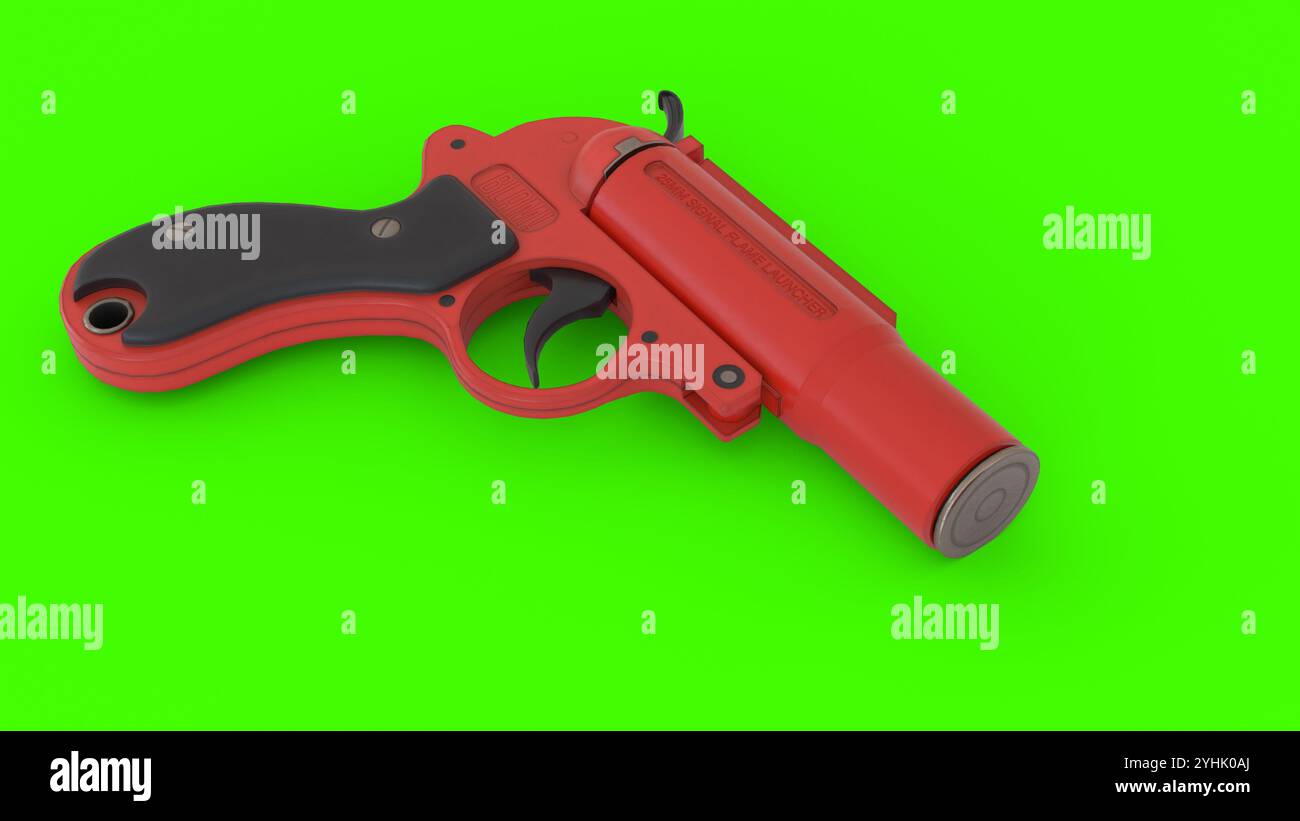 Black flare gun pistol signal hi-res stock photography and images - Alamy