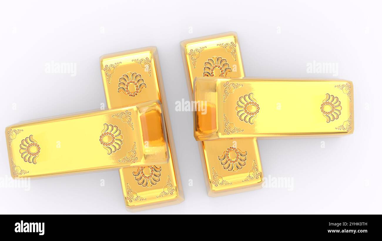 Gold brick golden bar white hi-res stock photography and images - Alamy