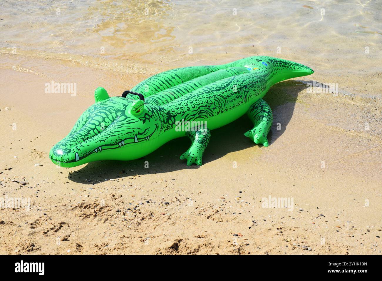 blow-up crocodile beach, inflatable crocodile beach toy, playful beach ...