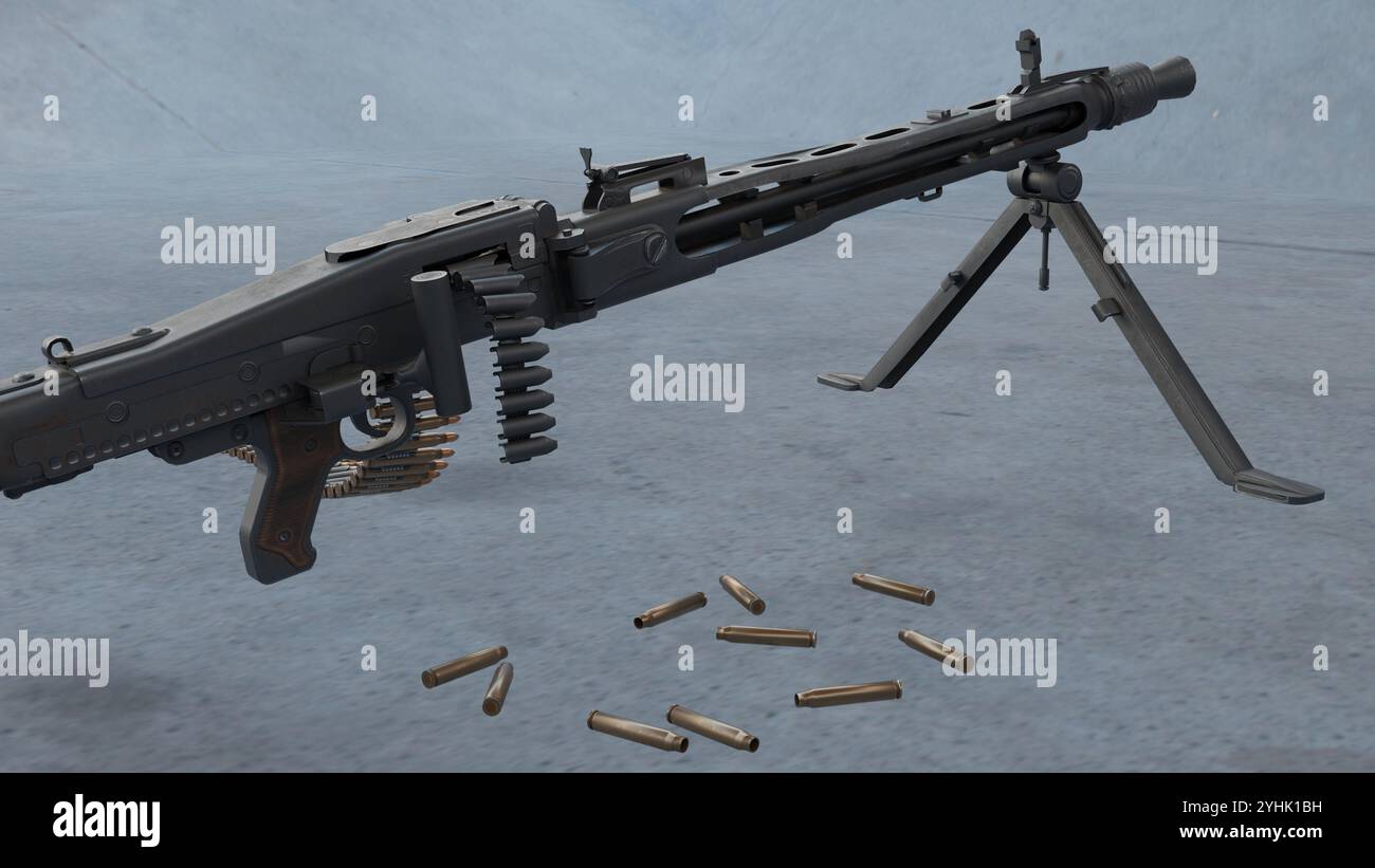 Machine Gun MG3 (MG1A3) with different different angle view 4k photos ...