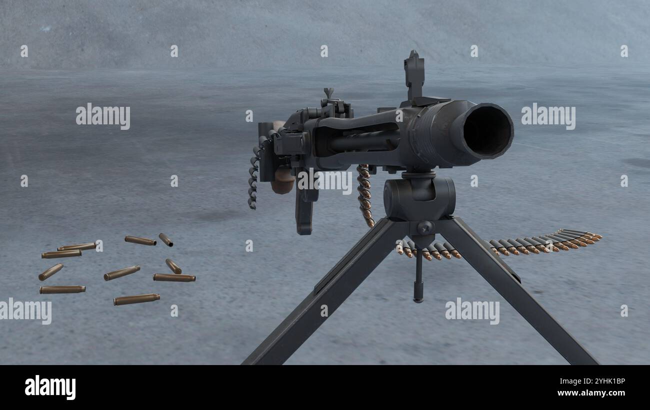 Machine Gun MG3 (MG1A3) with different different angle view 4k photos ...