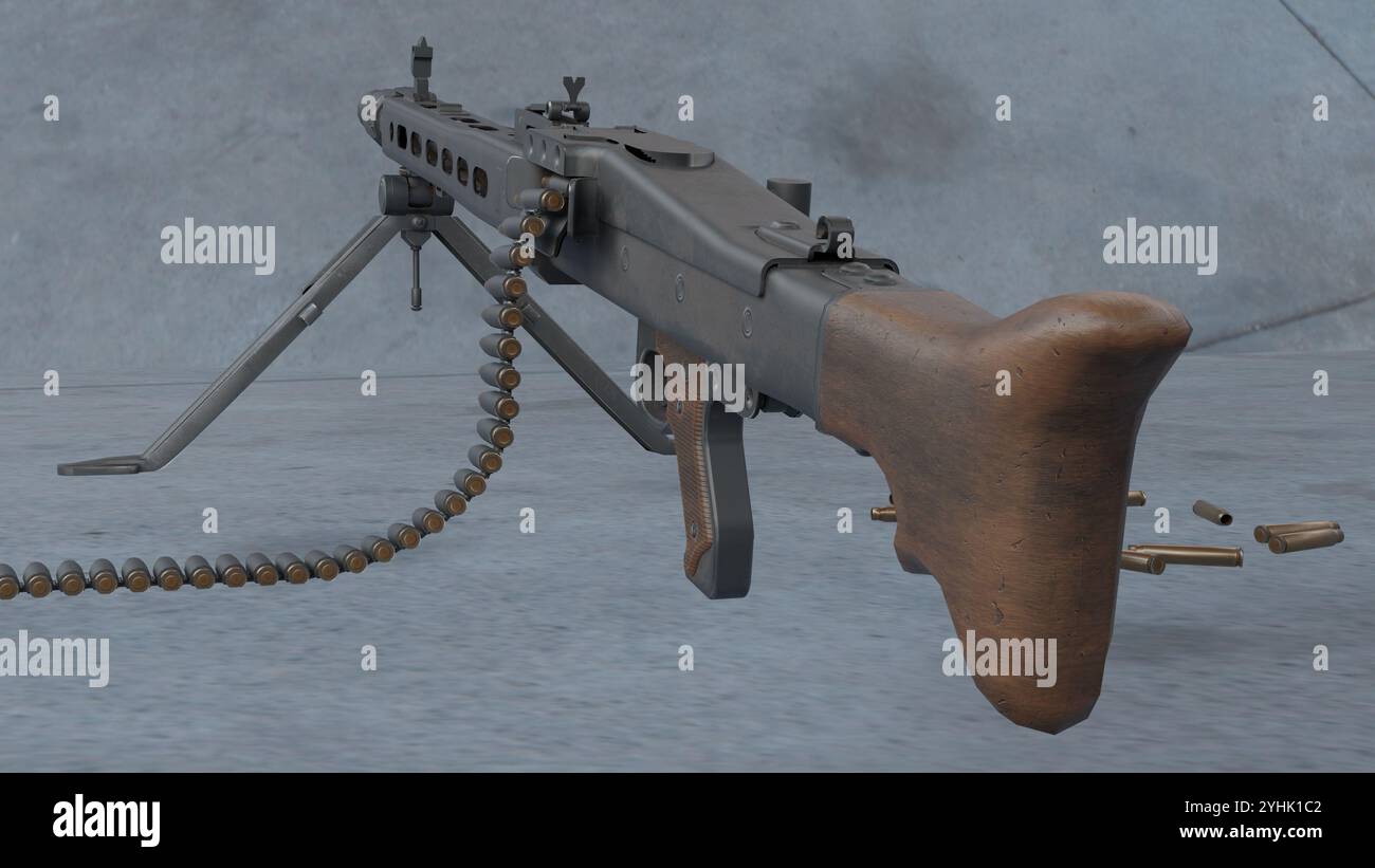 Machine Gun MG3 (MG1A3) with different different angle view 4k photos ...