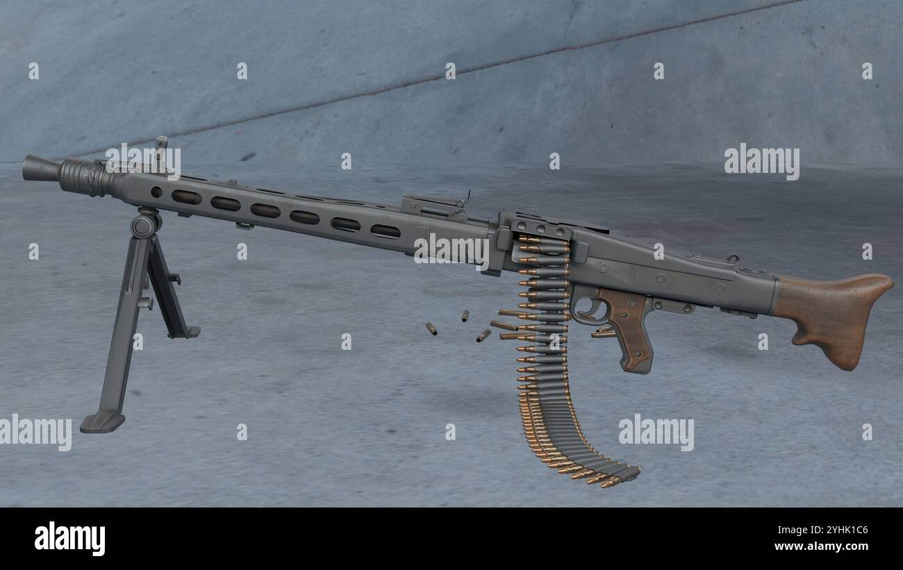 Machine Gun MG3 (MG1A3) with different different angle view 4k photos ...