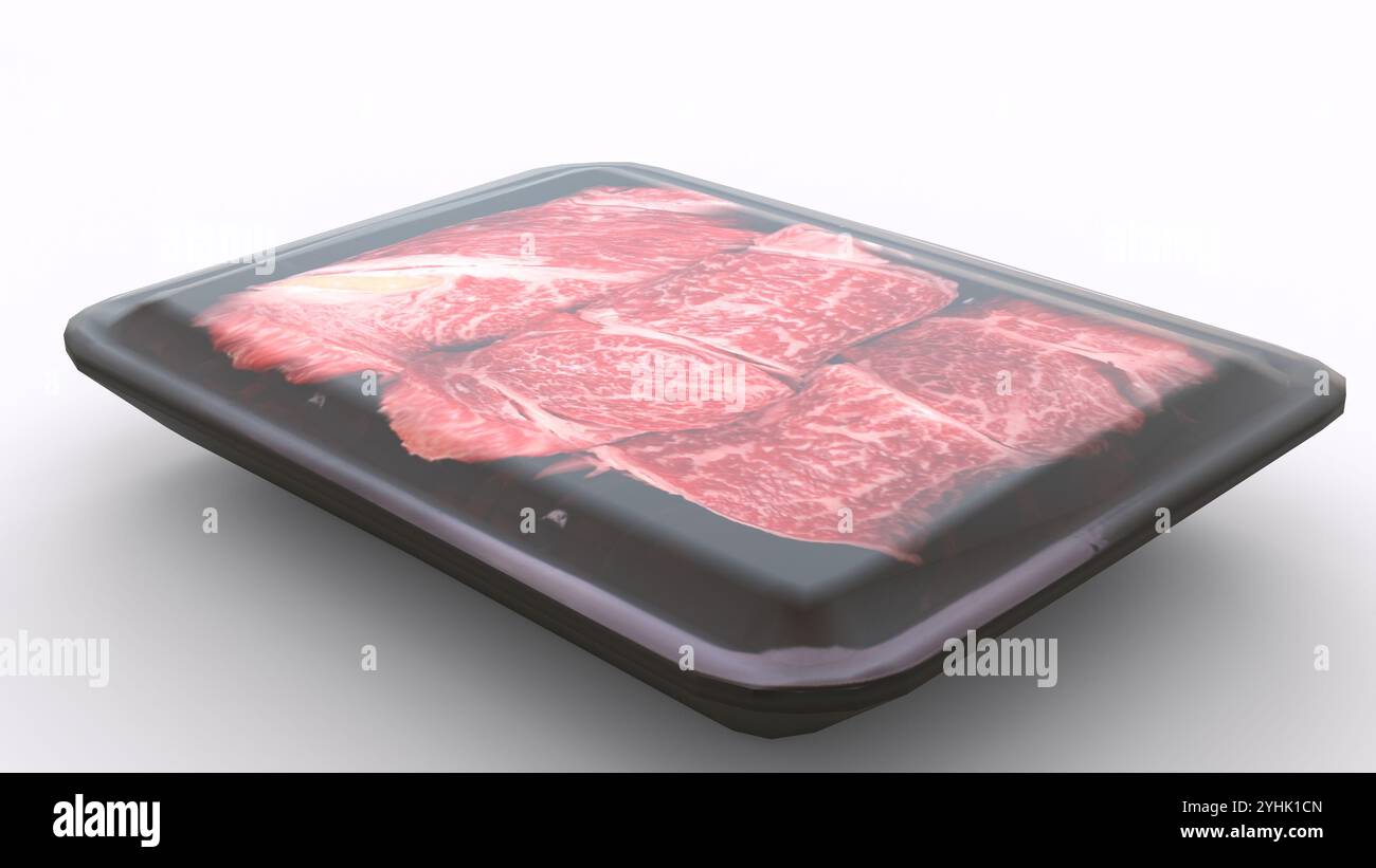 meat packet with white background Stock Photo - Alamy