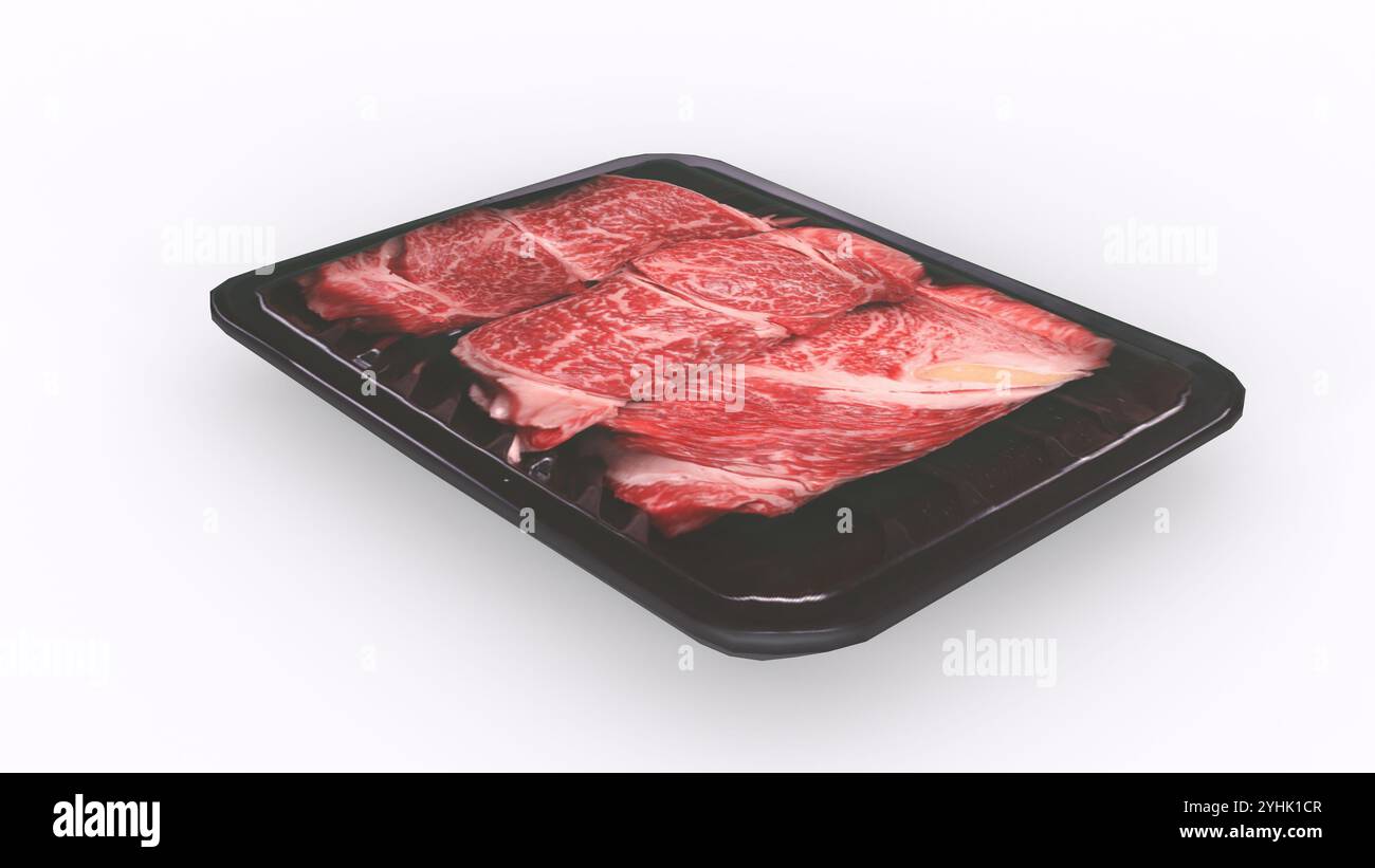 meat packet with white background Stock Photo - Alamy