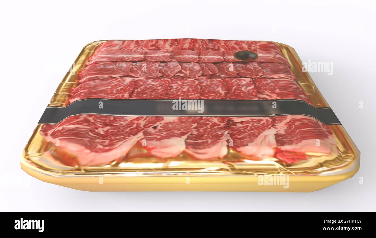 meat packet with white background Stock Photo - Alamy