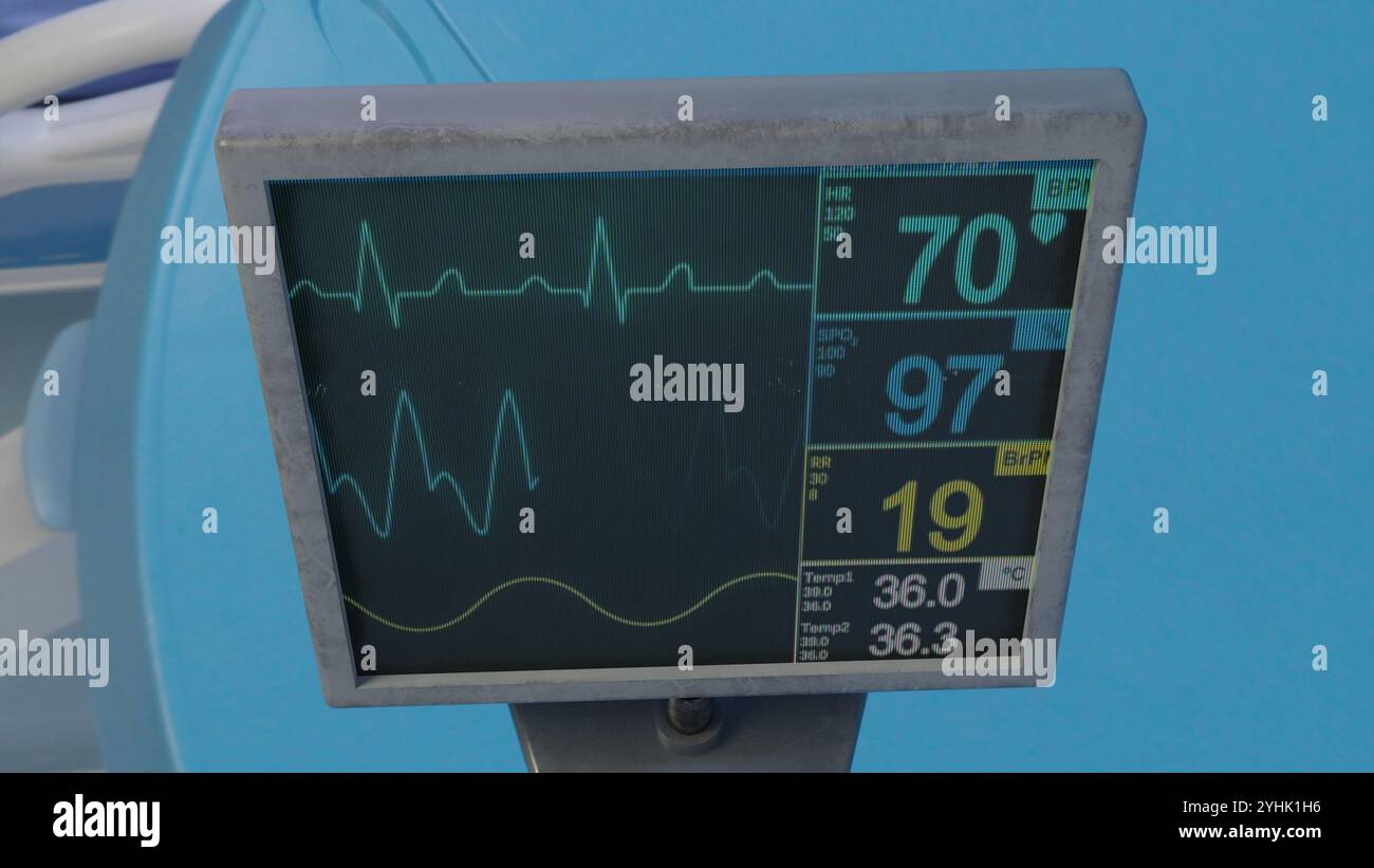 monitor with heart rate lcd photos Stock Photo - Alamy