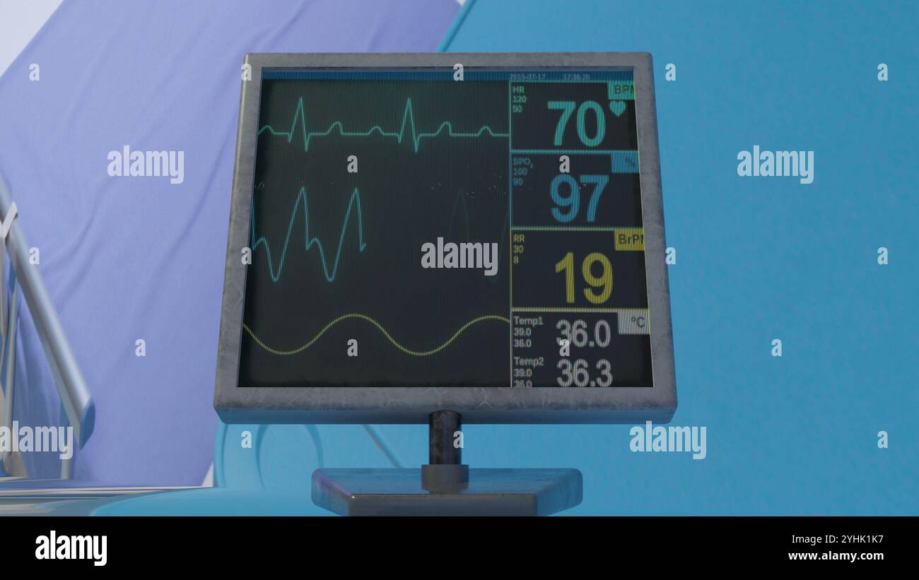 monitor with heart rate lcd photos Stock Photo - Alamy