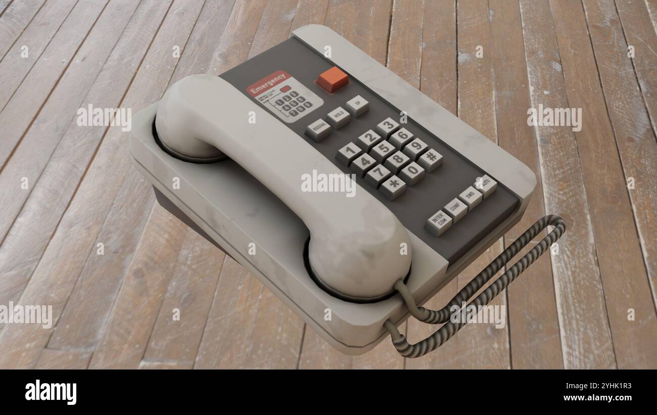 office telephone with different different background Stock Photo - Alamy
