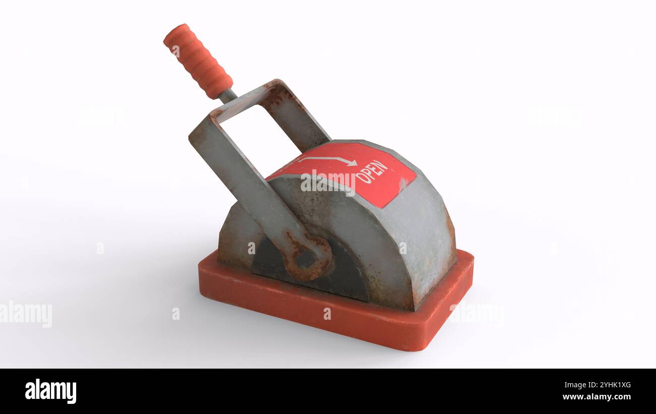 open and close lever with white background Stock Photo - Alamy