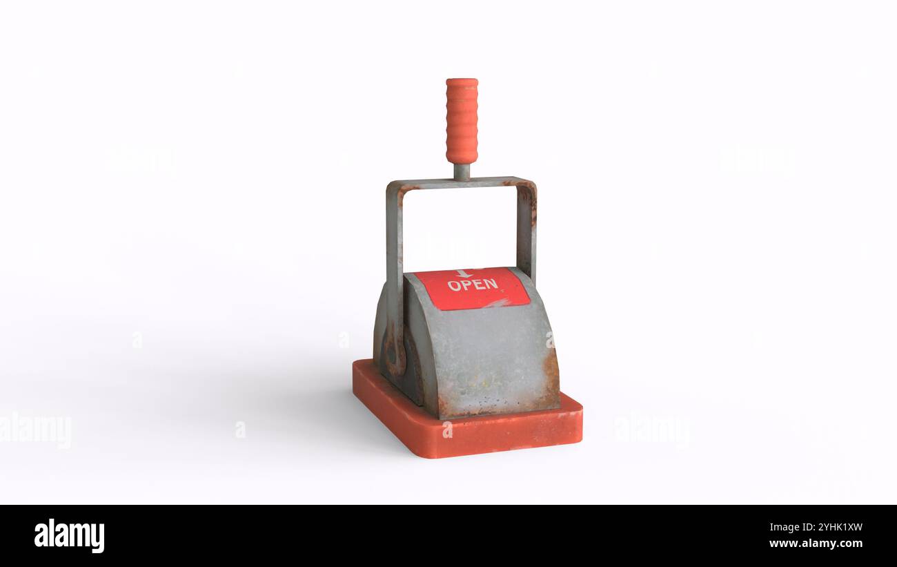 open and close lever with white background Stock Photo - Alamy