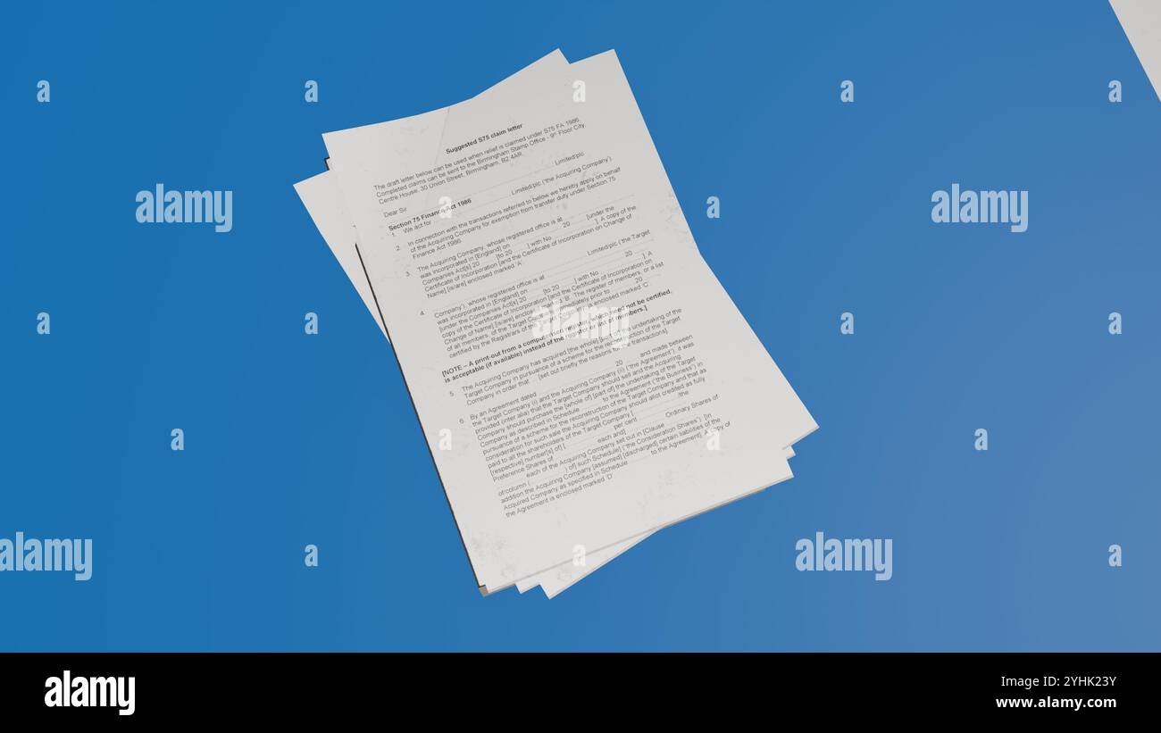 Examination Paper Stack with blue background Stock Photo - Alamy