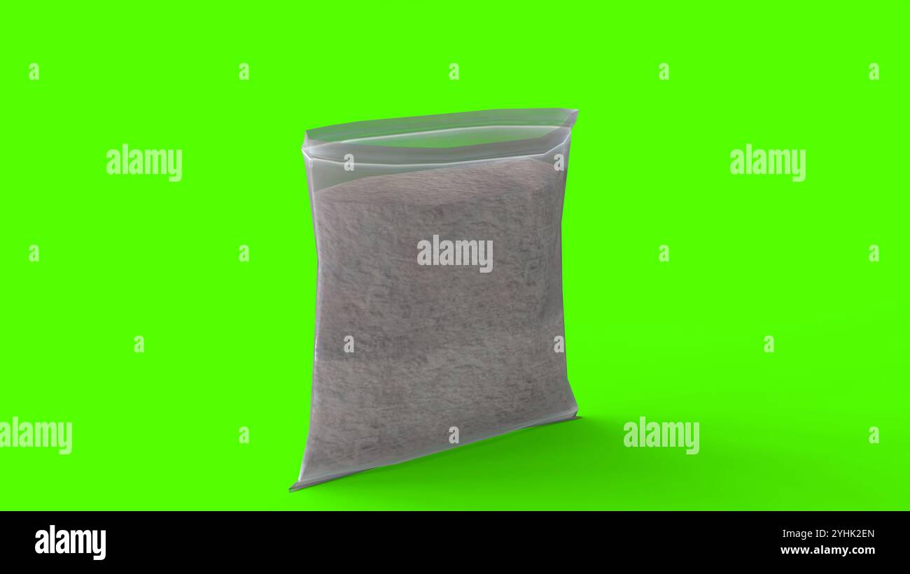 powder bag with green background Stock Photo - Alamy