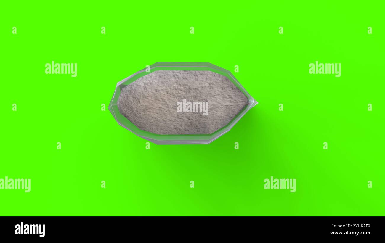 powder bag with green background Stock Photo - Alamy
