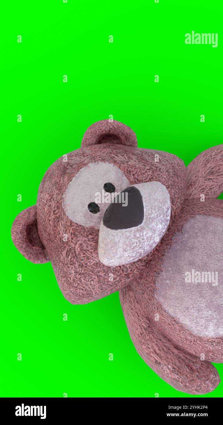 silicone teddy bear with green background Stock Photo - Alamy
