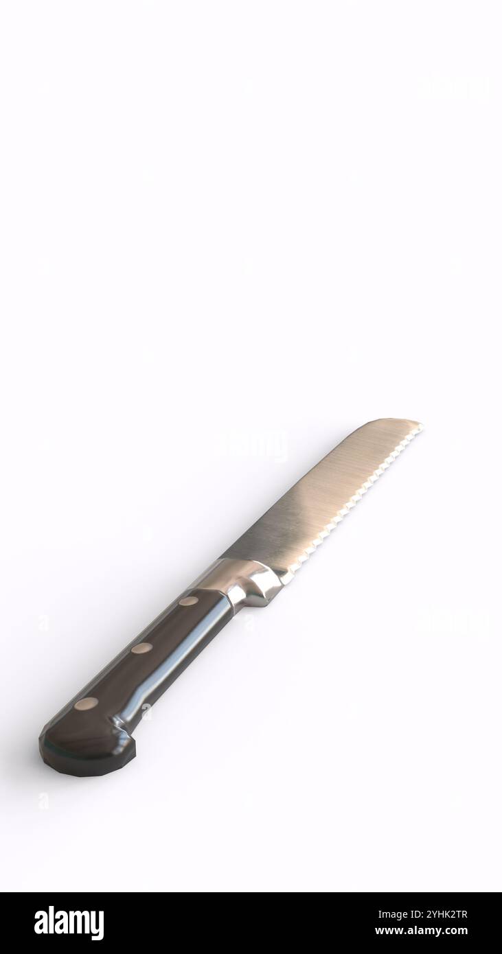 kitchen knife with white background Stock Photo - Alamy