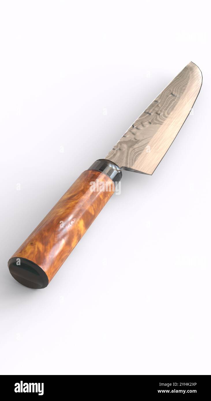 kitchen knife with white background Stock Photo - Alamy