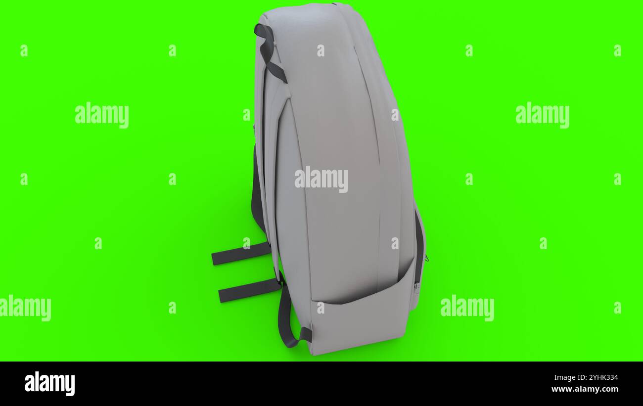 student backpack with green background Stock Photo - Alamy