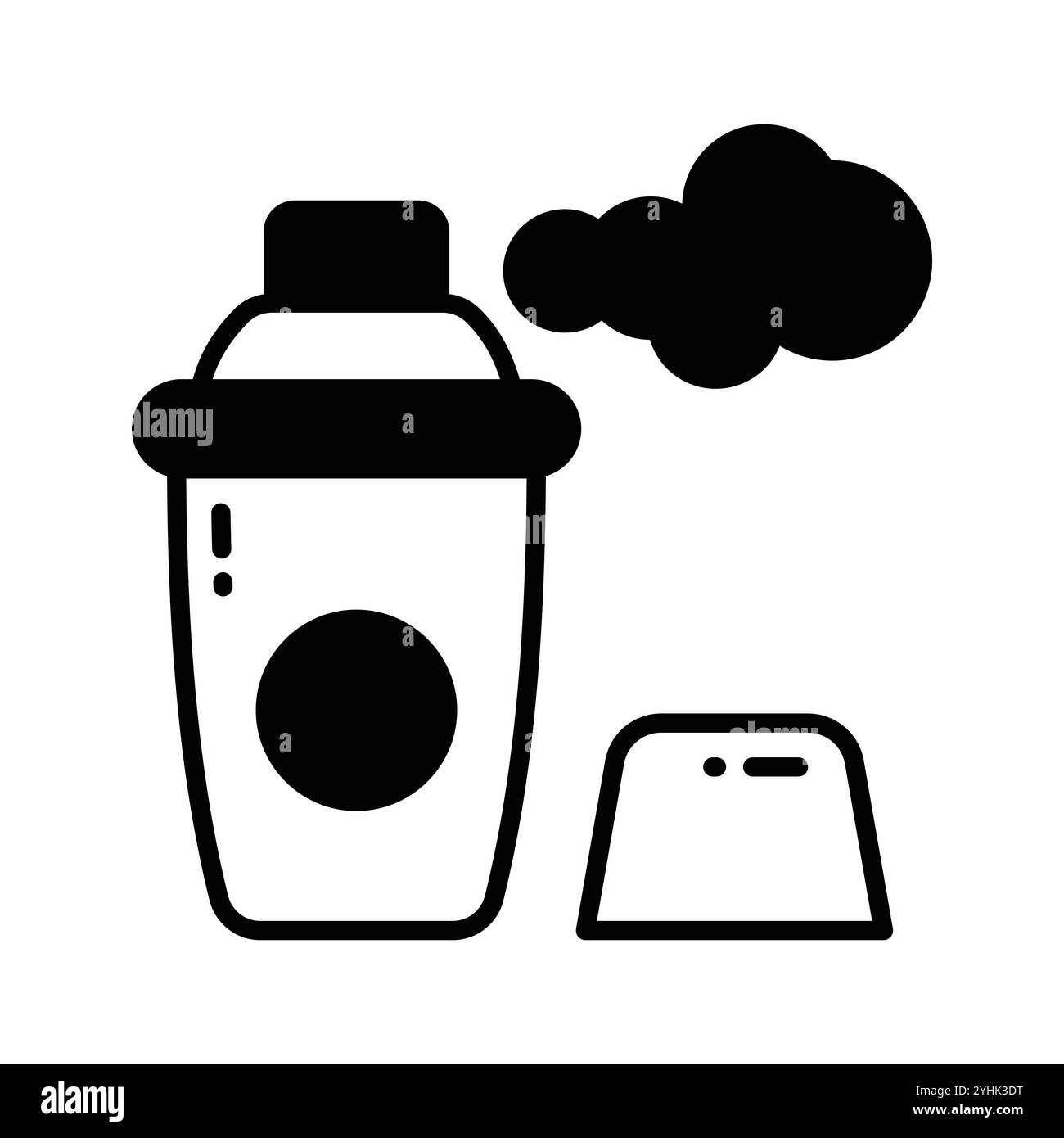 A handcrafted icon of snow spray, isolated on white background Stock ...