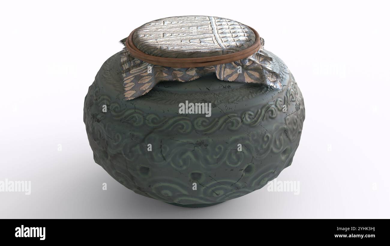 urn of ashes with white background Stock Photo - Alamy