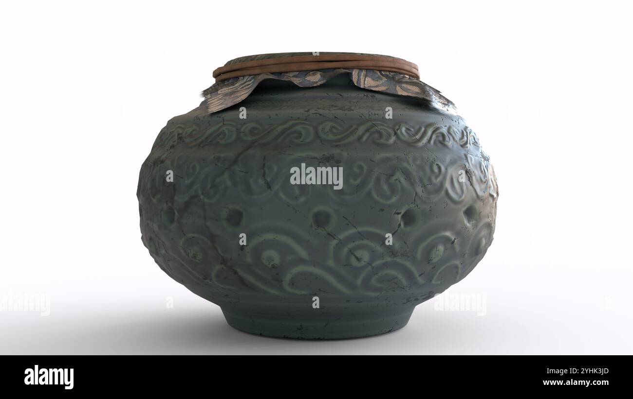 urn of ashes with white background Stock Photo - Alamy