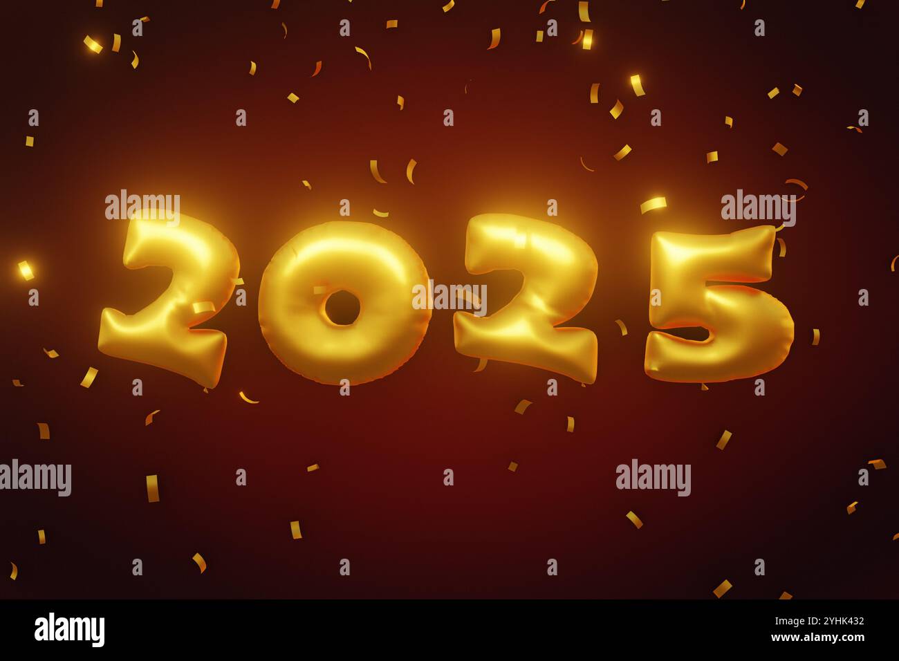 2025 3d gold numbers hi-res stock photography and images - Alamy