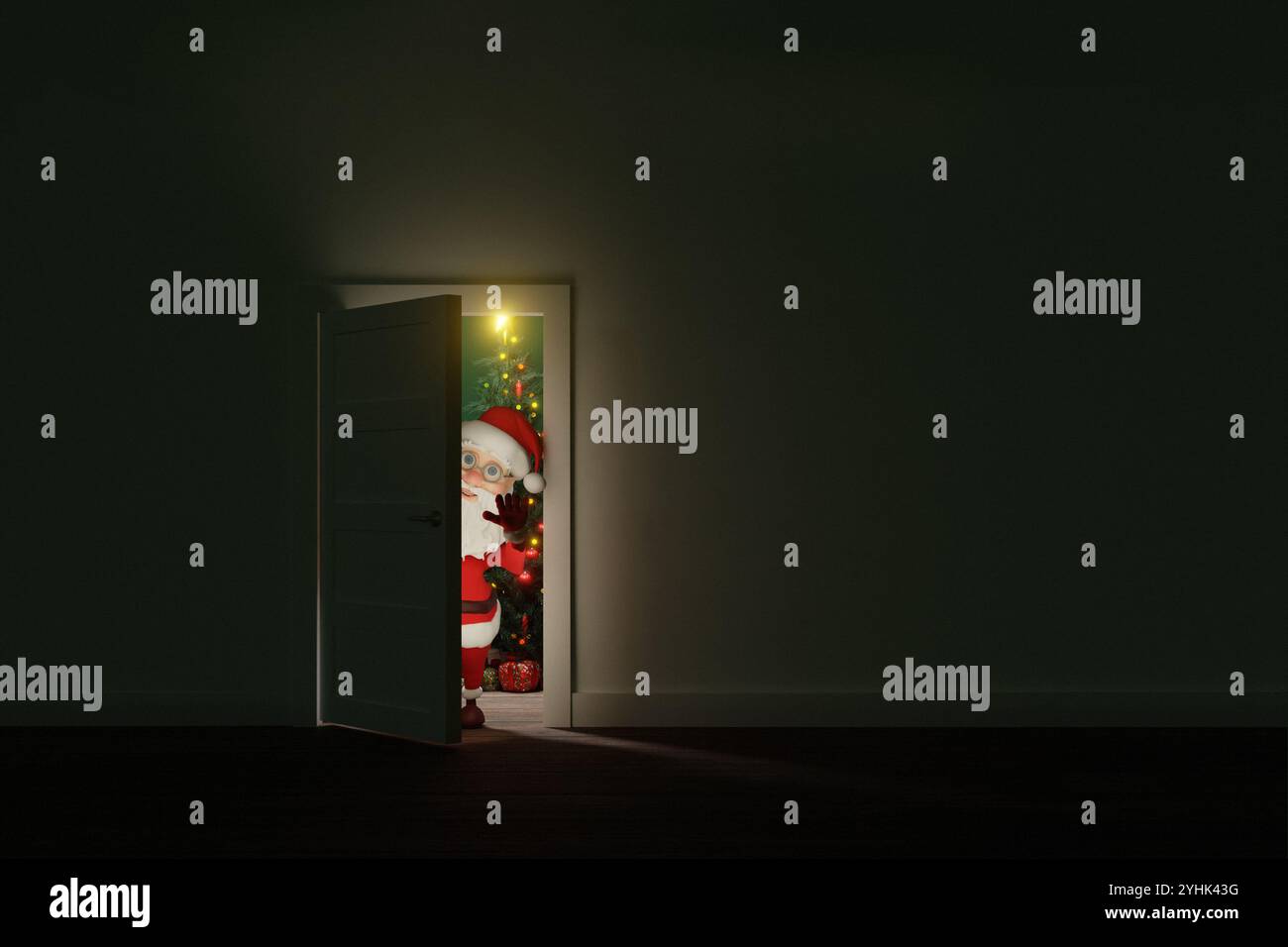 3d open santa claus hi-res stock photography and images - Alamy