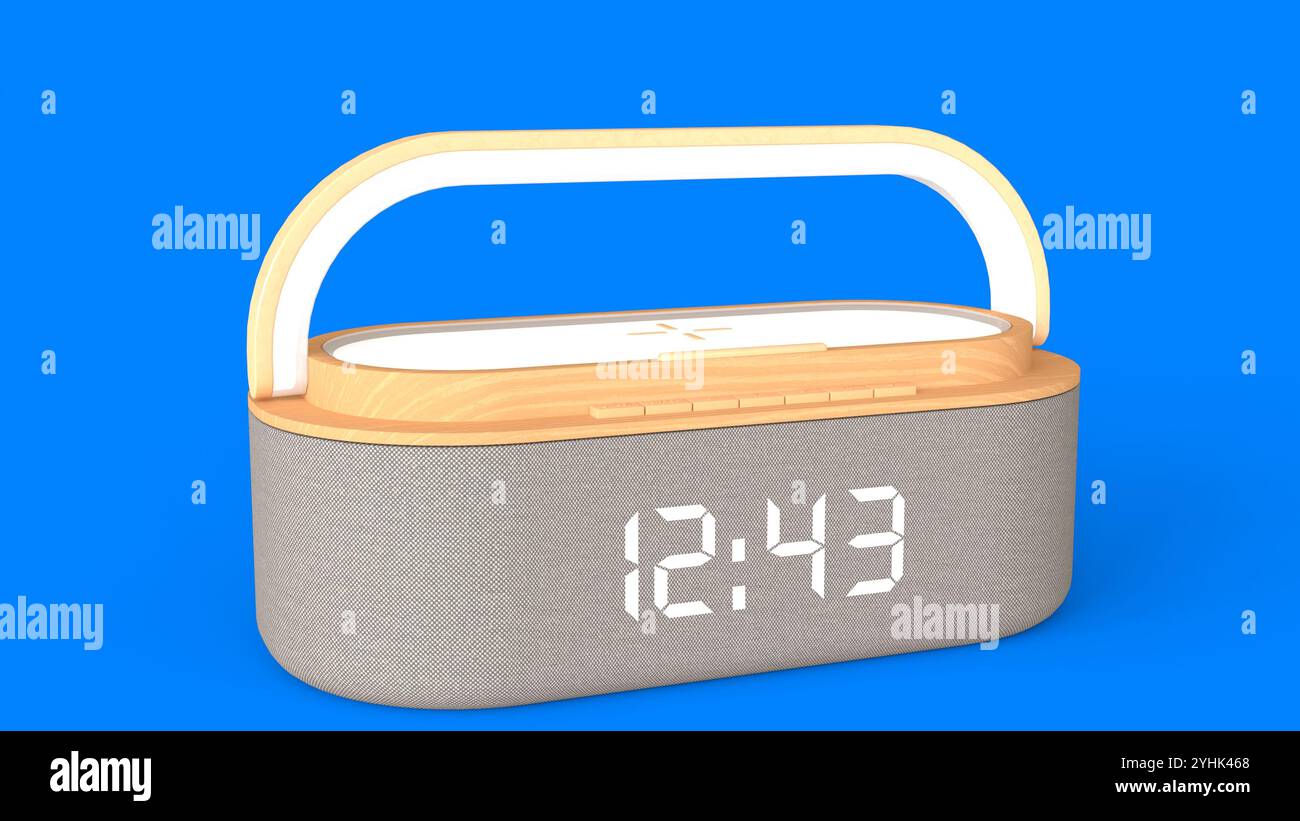 Blue digital alarm clock icon hi-res stock photography and images - Alamy