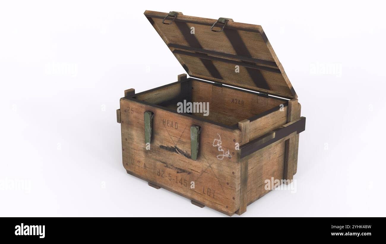 wooden box car white background Stock Photo - Alamy