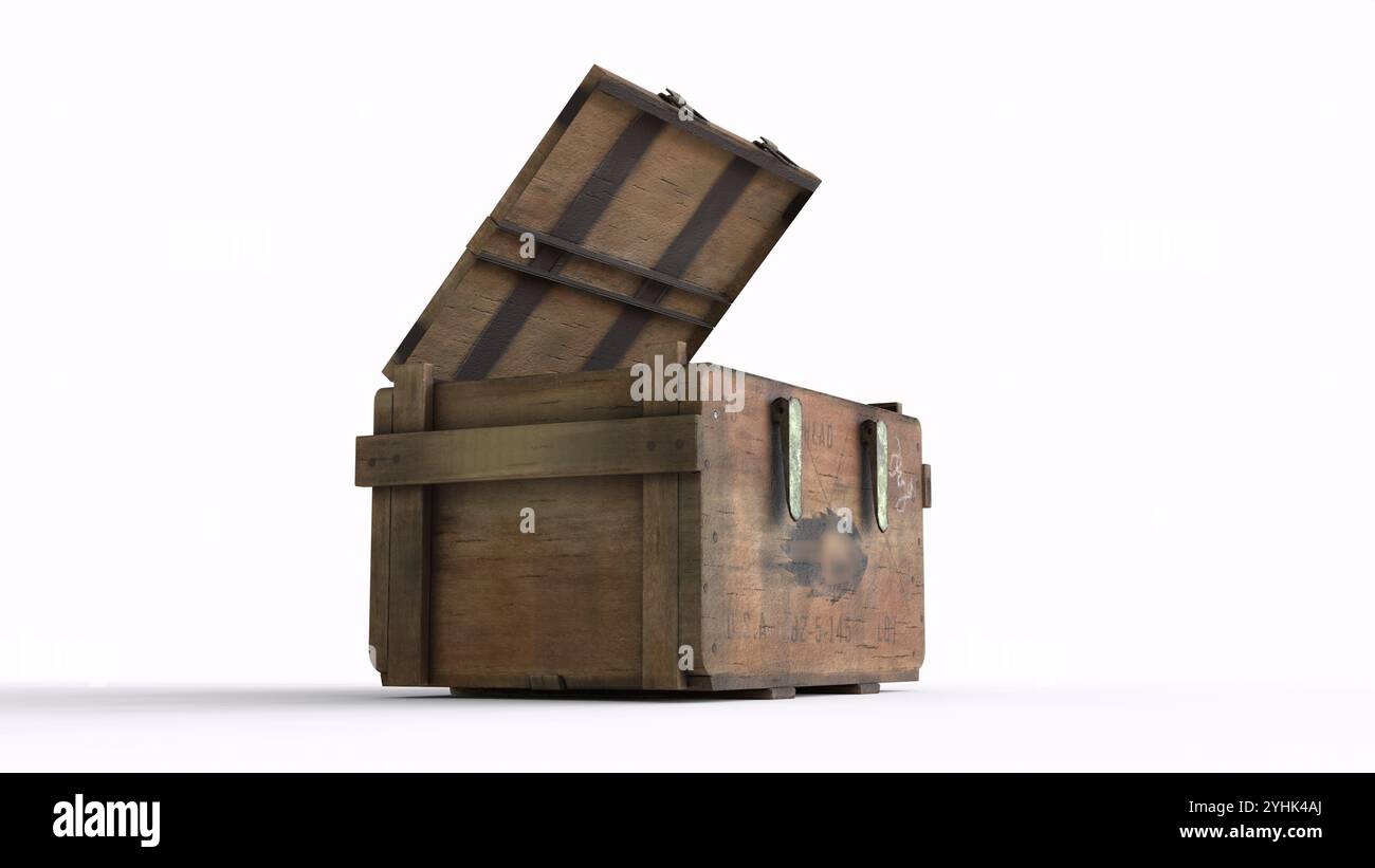 wooden box car white background Stock Photo - Alamy