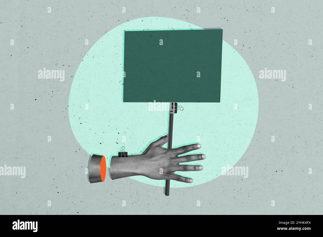 Composite trend artwork sketch image photo collage of hand fragment ...