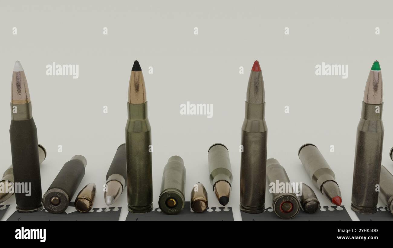 Different sizes ammunition bullets hi-res stock photography and images ...