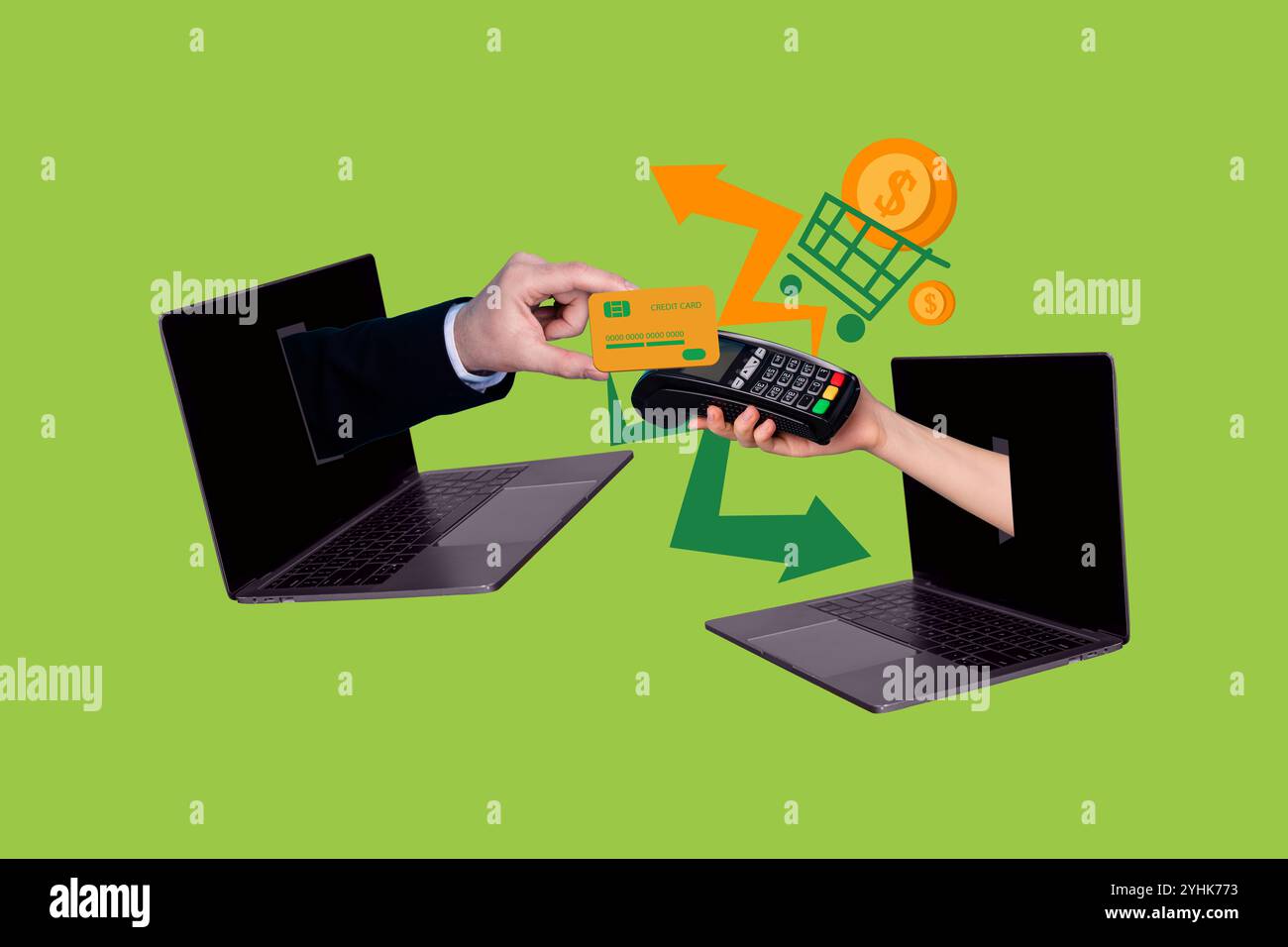 Collage picture computers laptop digital devices internet wireless ...