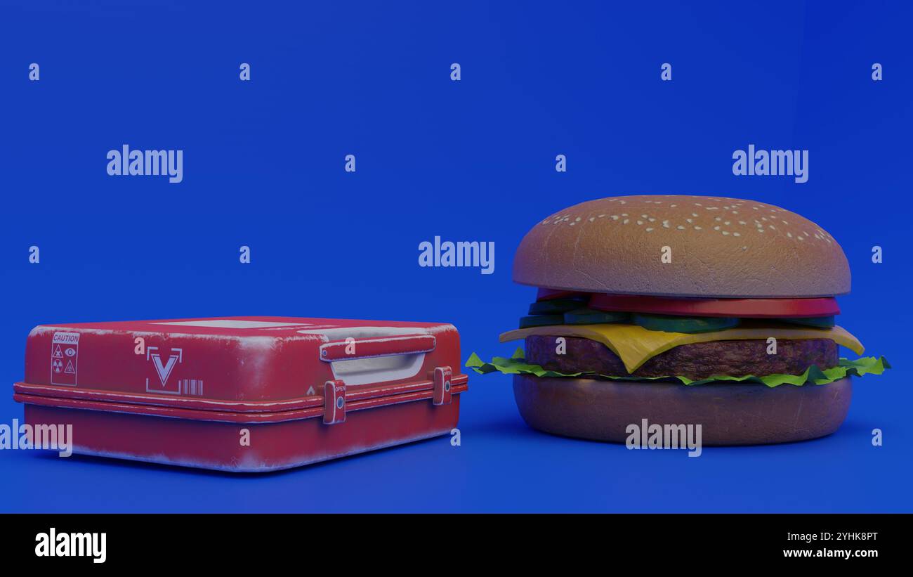 First Aid Kit and burger 4k photos Stock Photo - Alamy