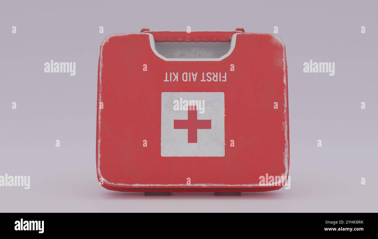 first aid kit box with white background Stock Photo - Alamy