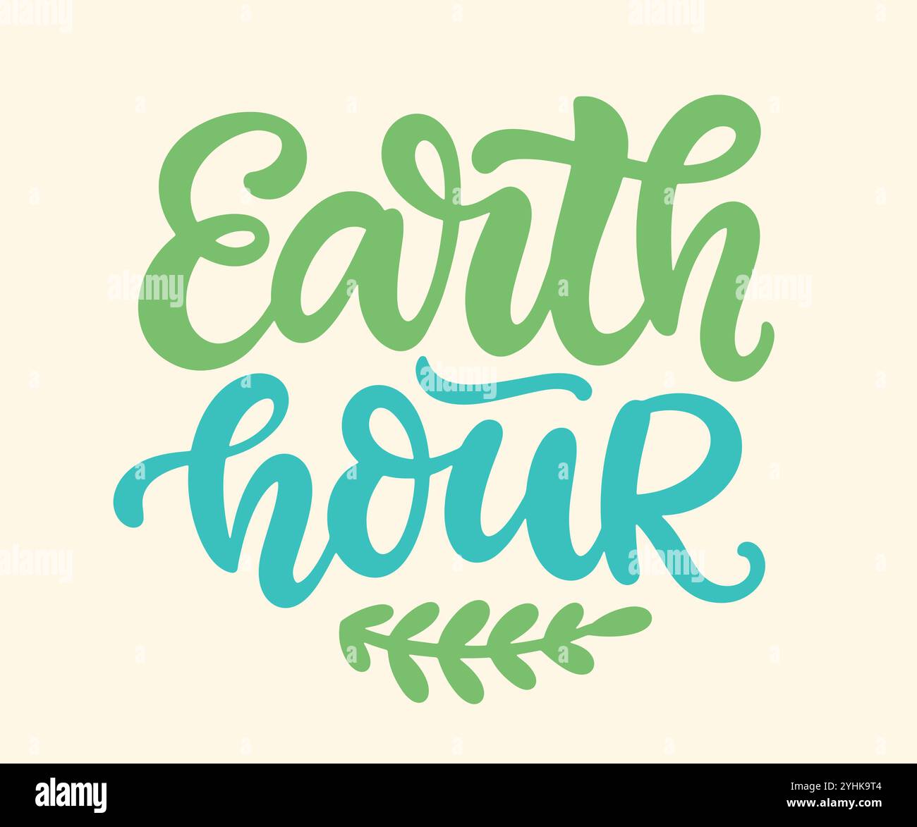 Earth Hour Ecology Lettering Typography Banner Stock Vector Image & Art ...