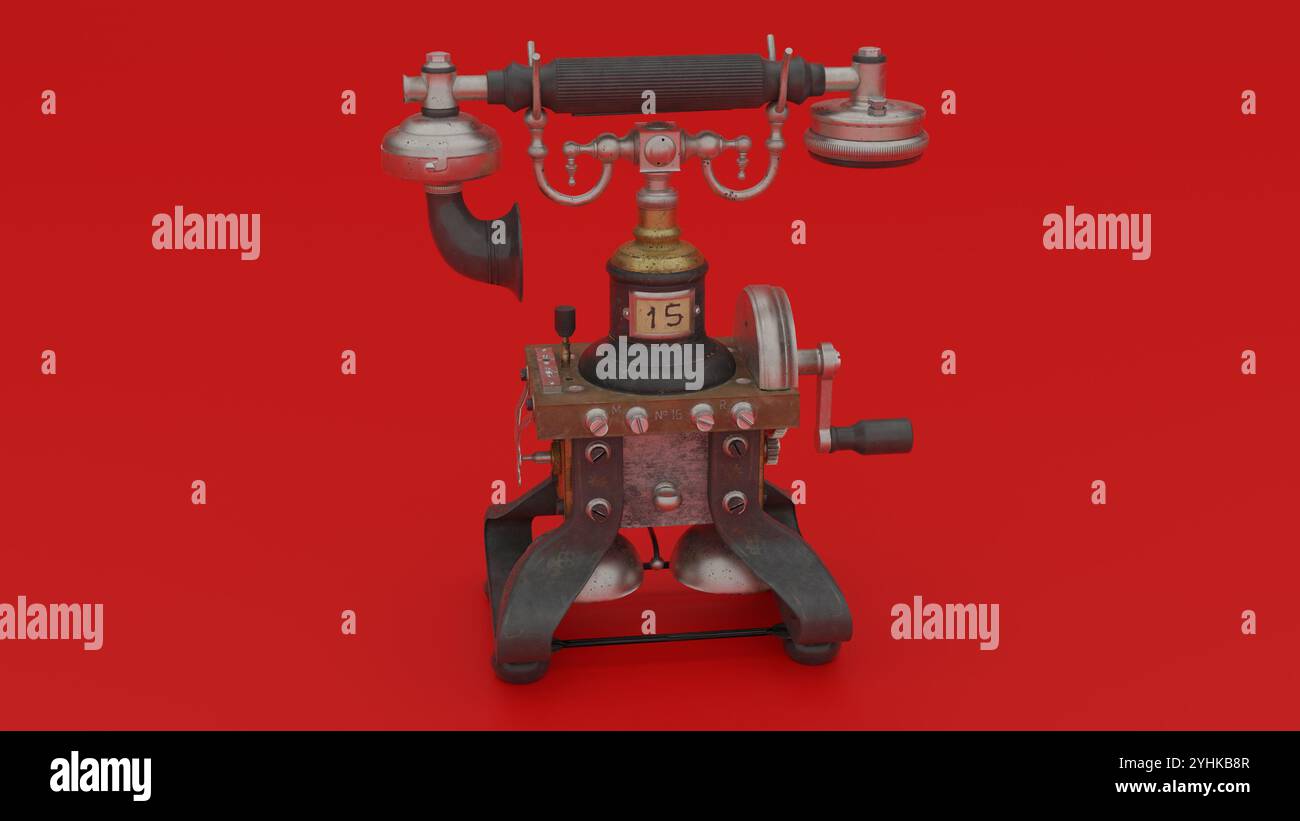 Antique desk telephone with red background 4k photos #antique # ...