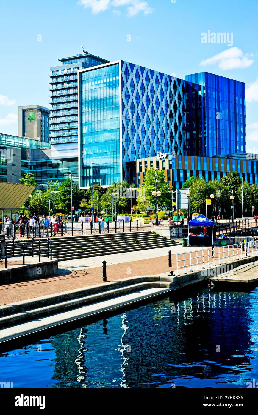 Holiday Inn and ITV Building, Salford Quays, Manchester, Lancashire ...