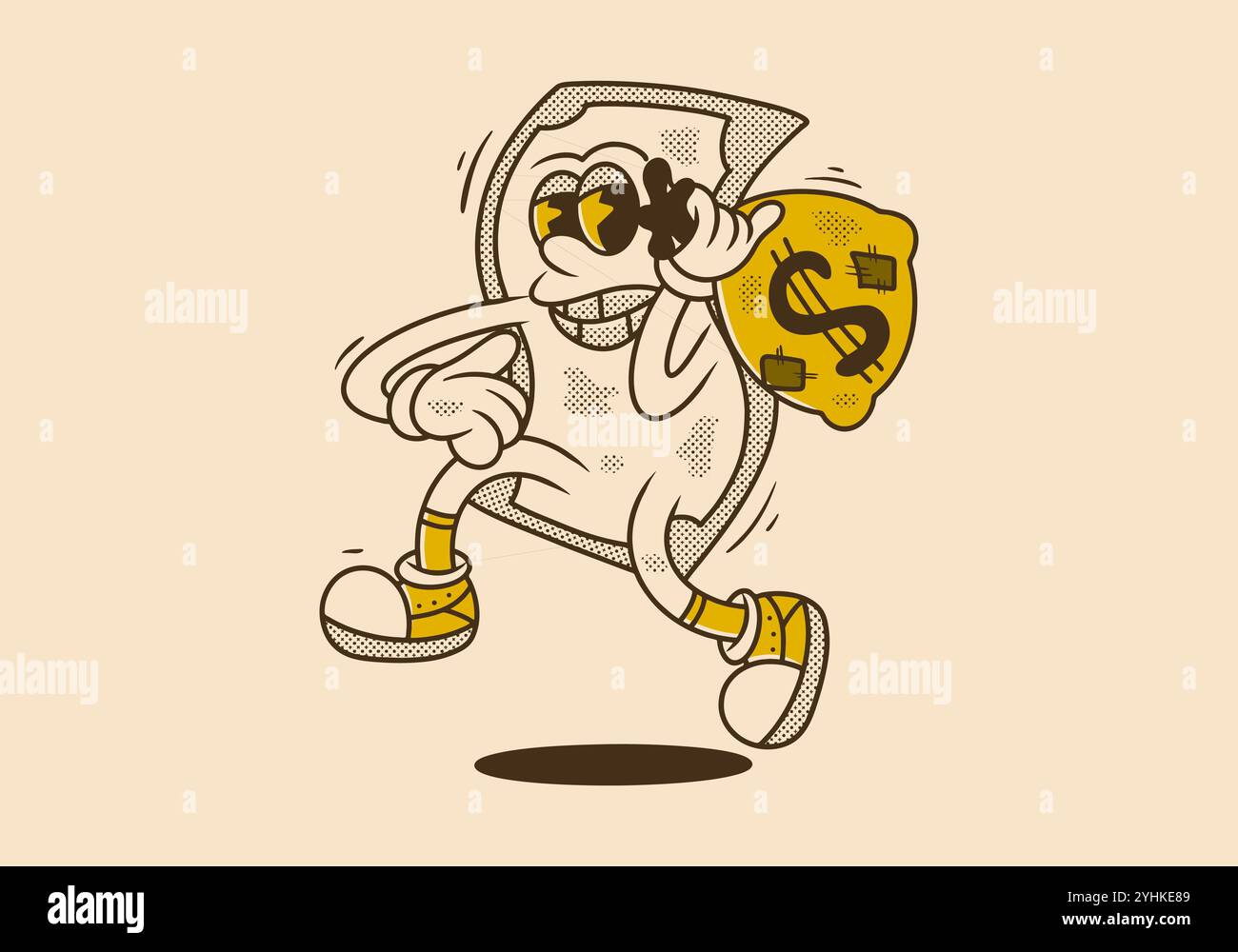 Money bag mascot cartoon hi-res stock photography and images - Alamy