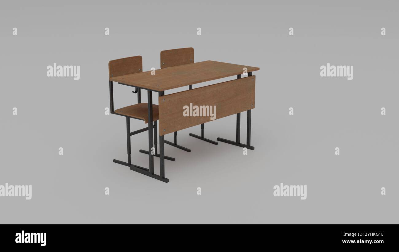 school wood desk and wood chair. 4k photo furniture. #furniture #desk # ...