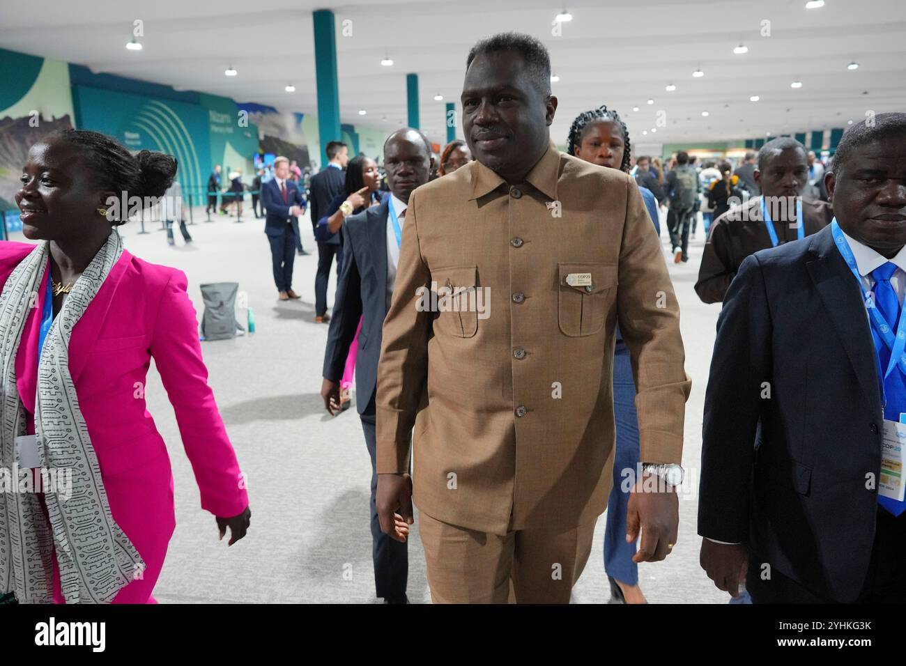 Liberia Vice President Jeremiah Koung walks through the COP29 U.N ...
