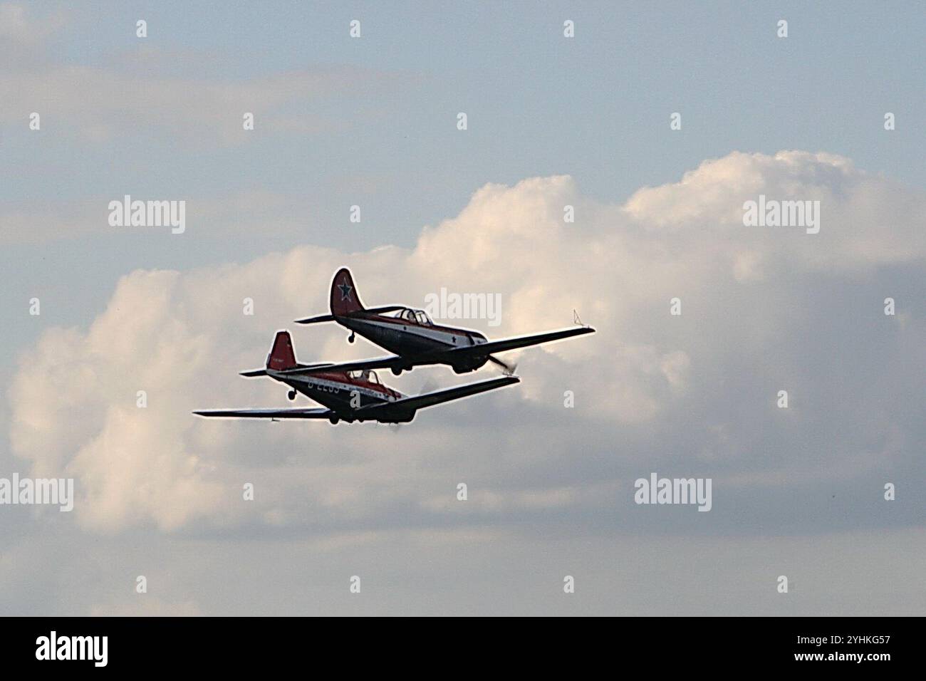 Stunt Flights Propeller Driven Stock Photo - Alamy