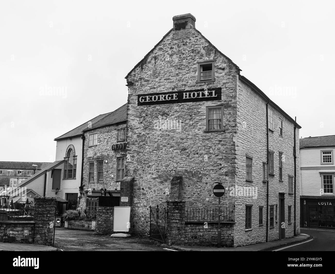 The George Hotel in Axminster, Devon, built in around 1760 as a ...