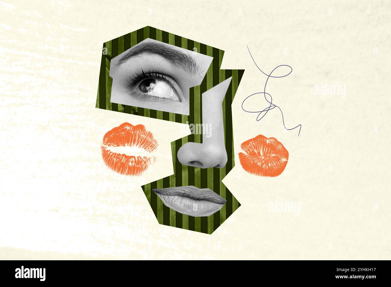 Composite trend artwork sketch image photo collage of silhouette ...