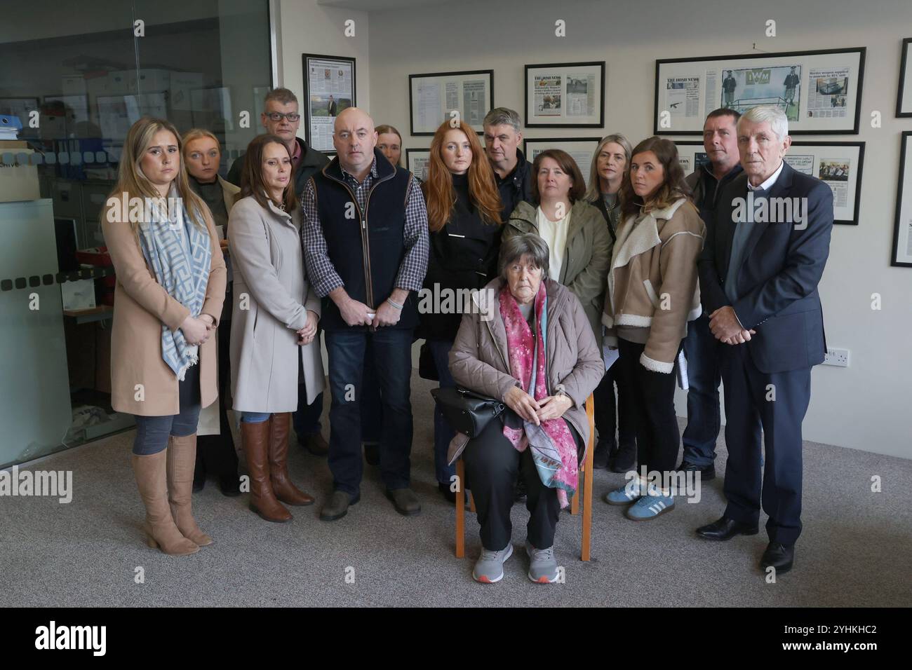 The family of showjumper Katie Simpson following a press conference at ...