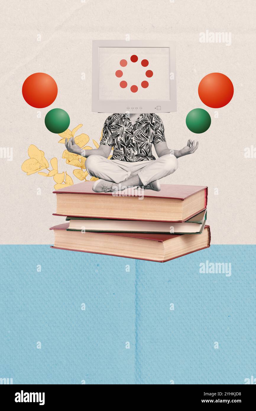 Composite trend artwork 3D sketch image photo collage of headless ...