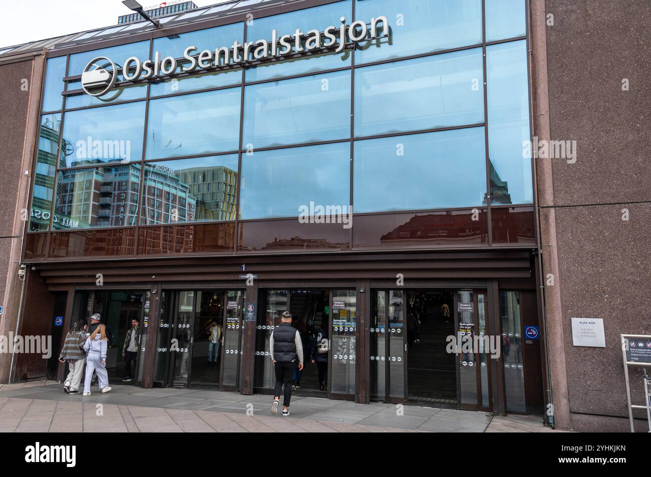Oslo Central mainline passenger railway station in Oslo, Norway. It is ...