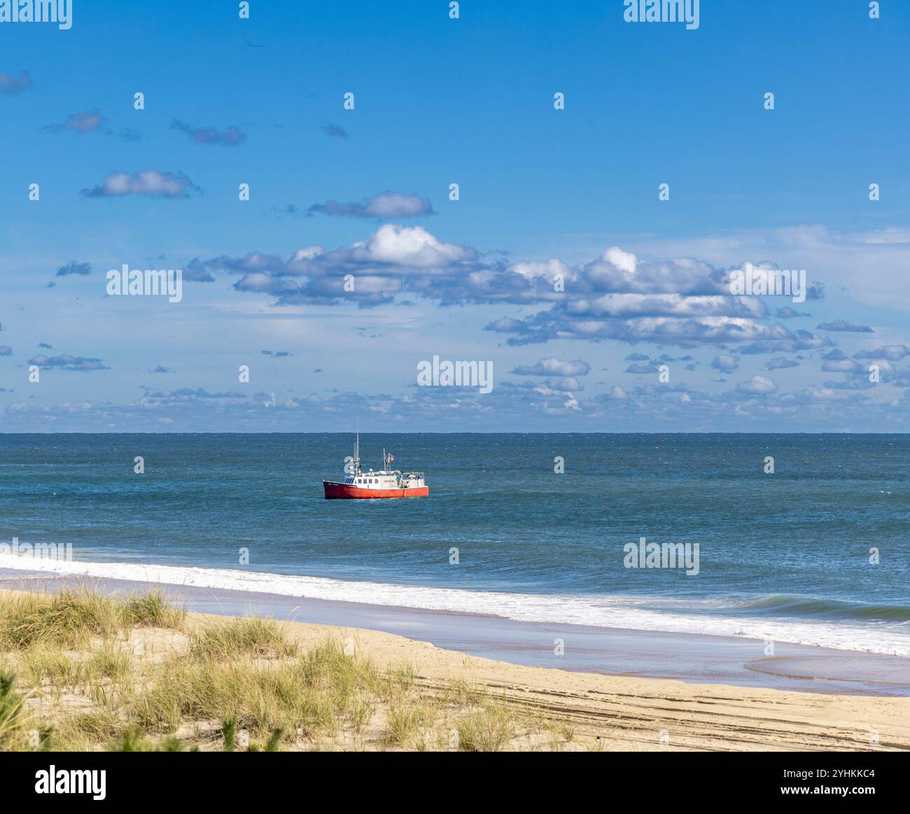 commerical fishing boat, Jolly Roger off shore fishing Stock Photo - Alamy
