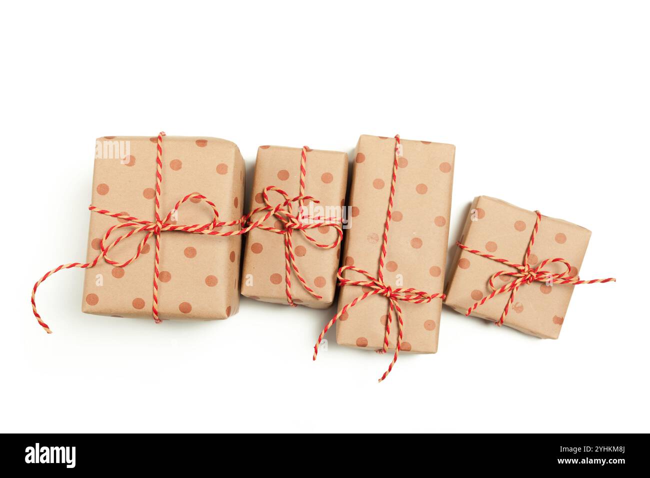 Christmas handmade gift boxes Stock Photo - Alamy